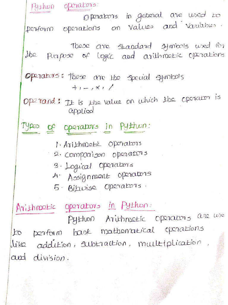 Python Operators | PDF