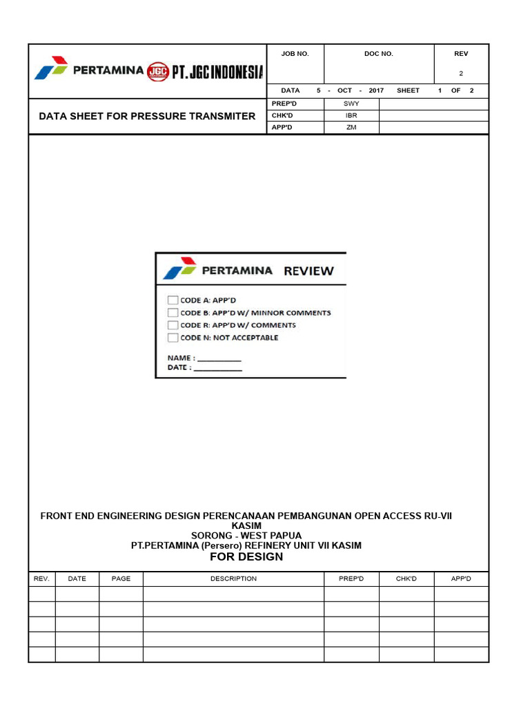 Pressure Transmitter Data Sheet | PDF | Vacuum Tube | Power Supply