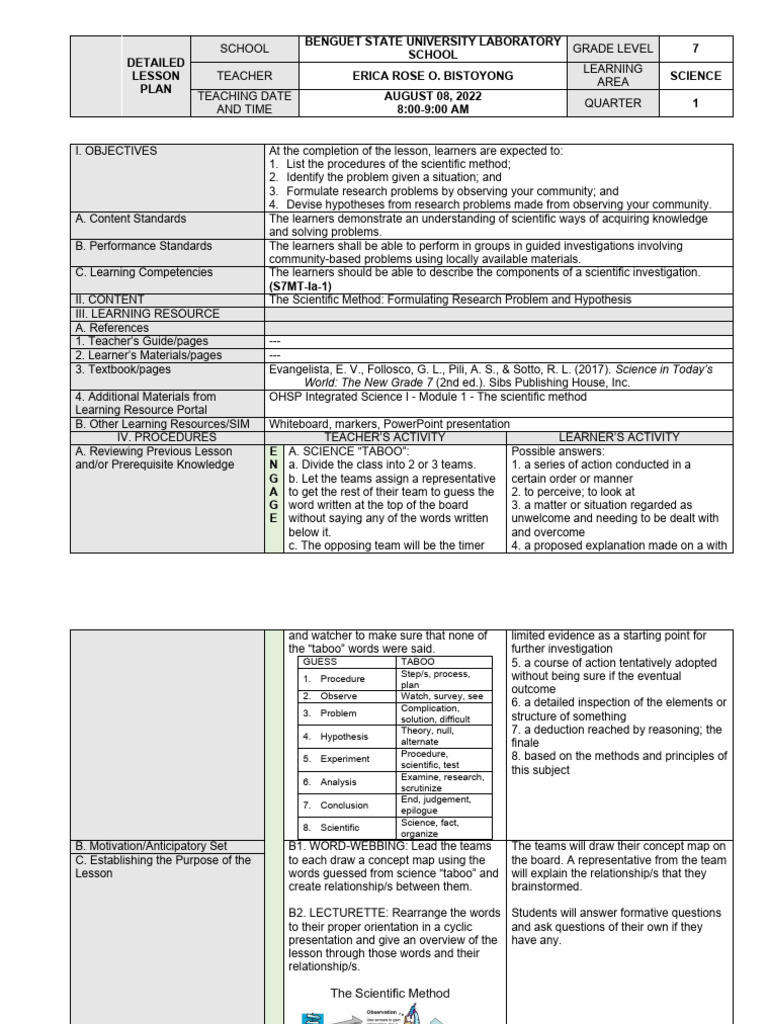 Erica Rose O. Bistoyong - DLP 3 - G7 - Unit 1 - Problem and Hypothesis | PDF | Earthquakes ...