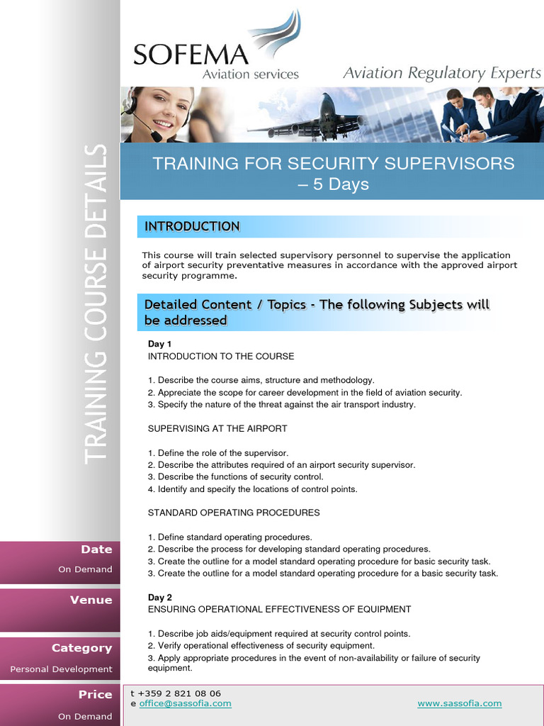 Airport Security Supervisor Training | PDF | Airport Security | Supervisor