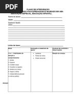 Folha de Registro Terapia ABA | PDF | Carreira e Crescimento