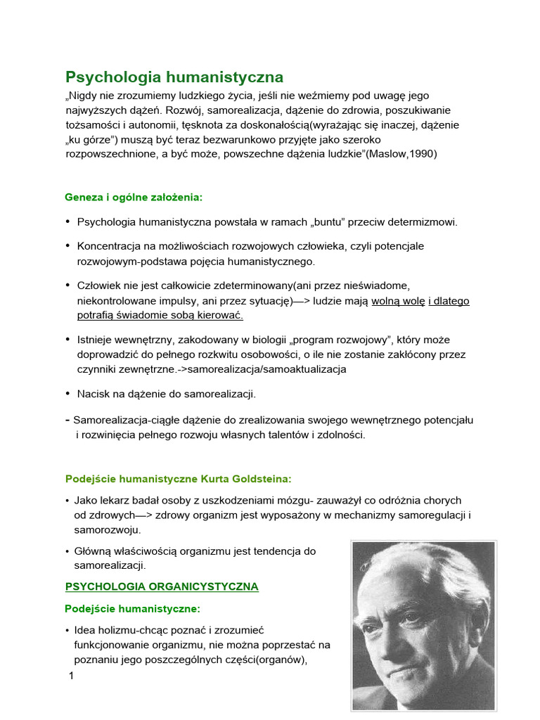 Psychologia Humanistyczna | PDF