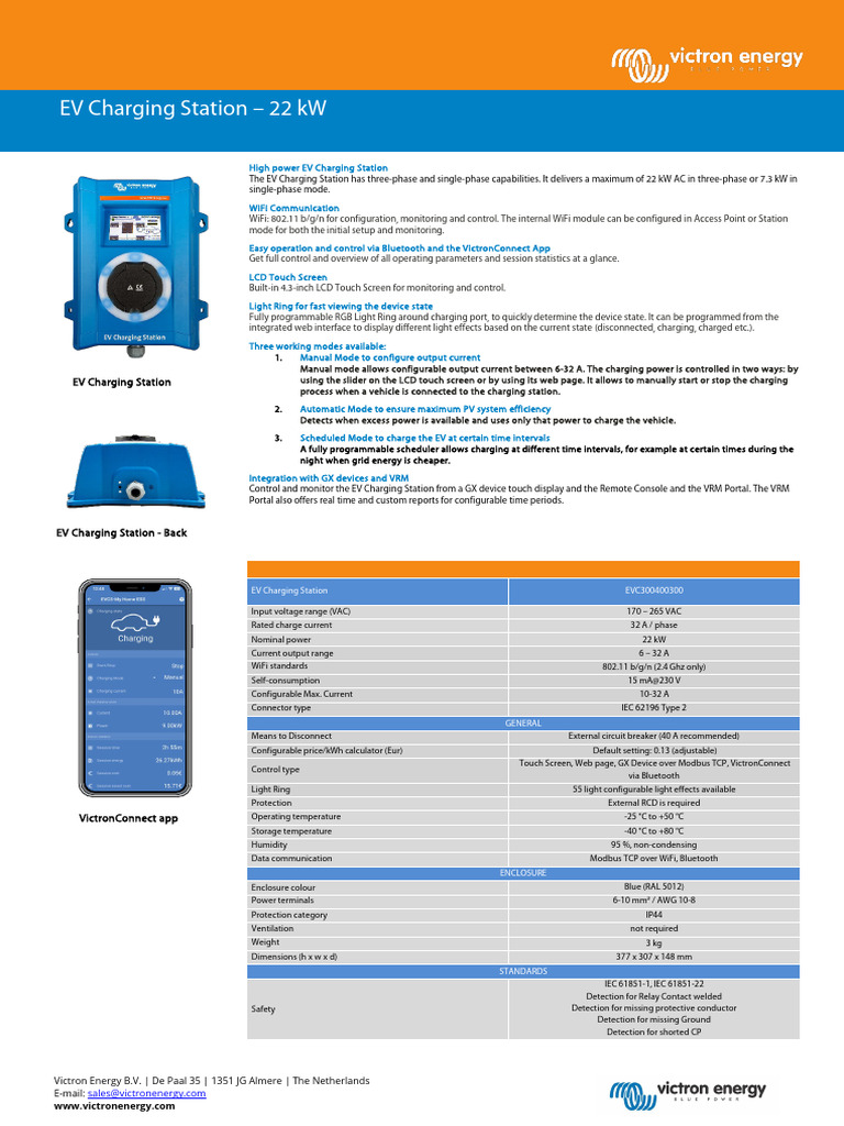 Datasheet EV Charging Station EN | PDF | Wi Fi | Touchscreen