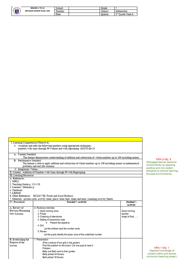 Math1 COT q2 | PDF | Learning | Teachers