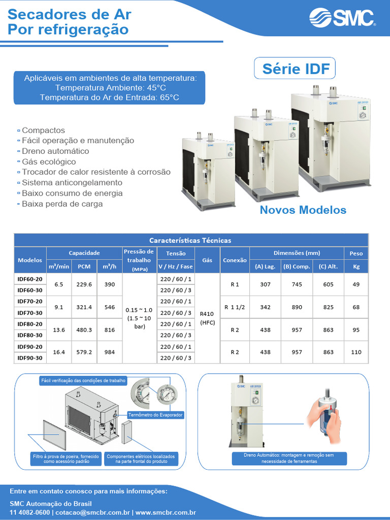 Folder Secador IDF NEW - SMC | PDF | Química Física | Termodinâmica