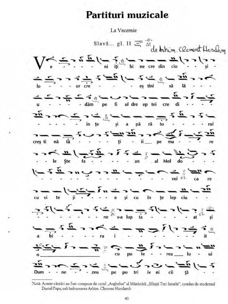 Partituri Slujba SF Stefan Cel Mare | PDF