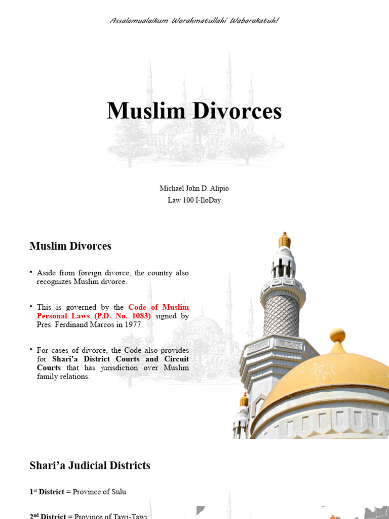 Persons and Family Relations (PFR) Muslim Divorces | Download Free PDF ...
