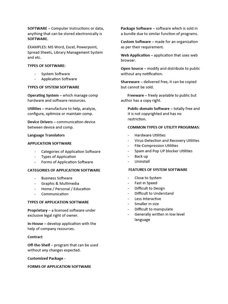 Computer Software Reviewer | PDF | Application Software | Software Computer Software Reviewer | PDF | Application Software | Software