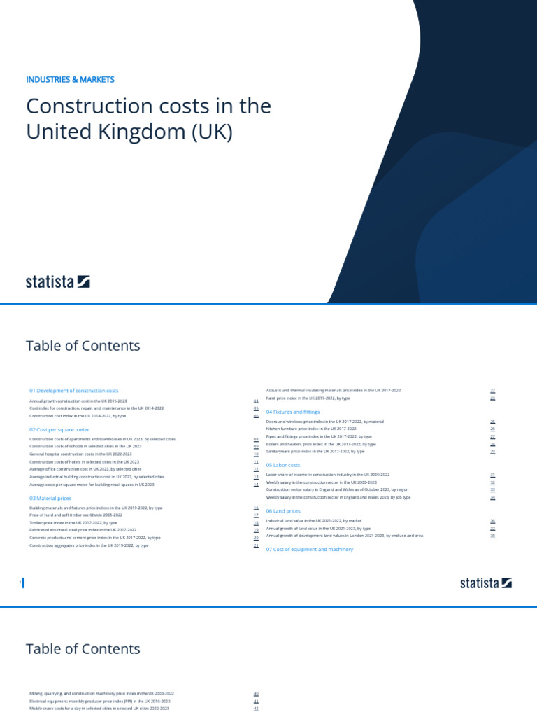 UK Construction Costs Overview 2023 | PDF | Concrete | Lumber