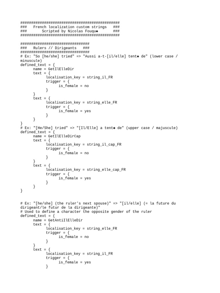 00 Customizable Localization FR | PDF | Letter Case | Monarch