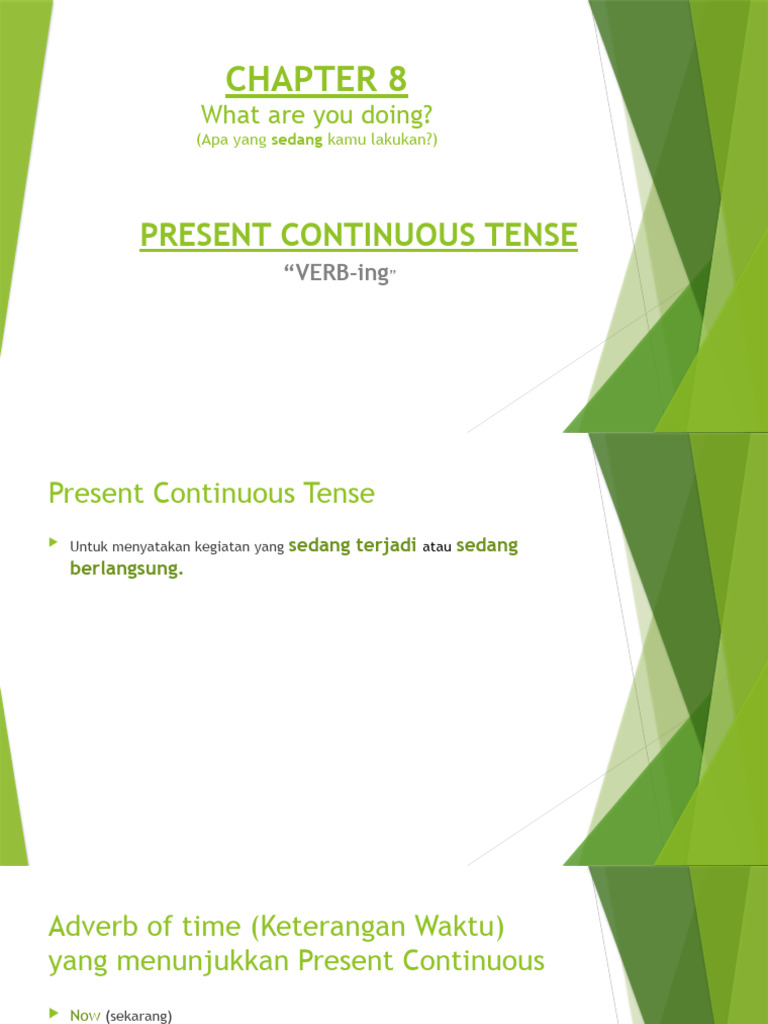 Present Continuous Tense | PDF