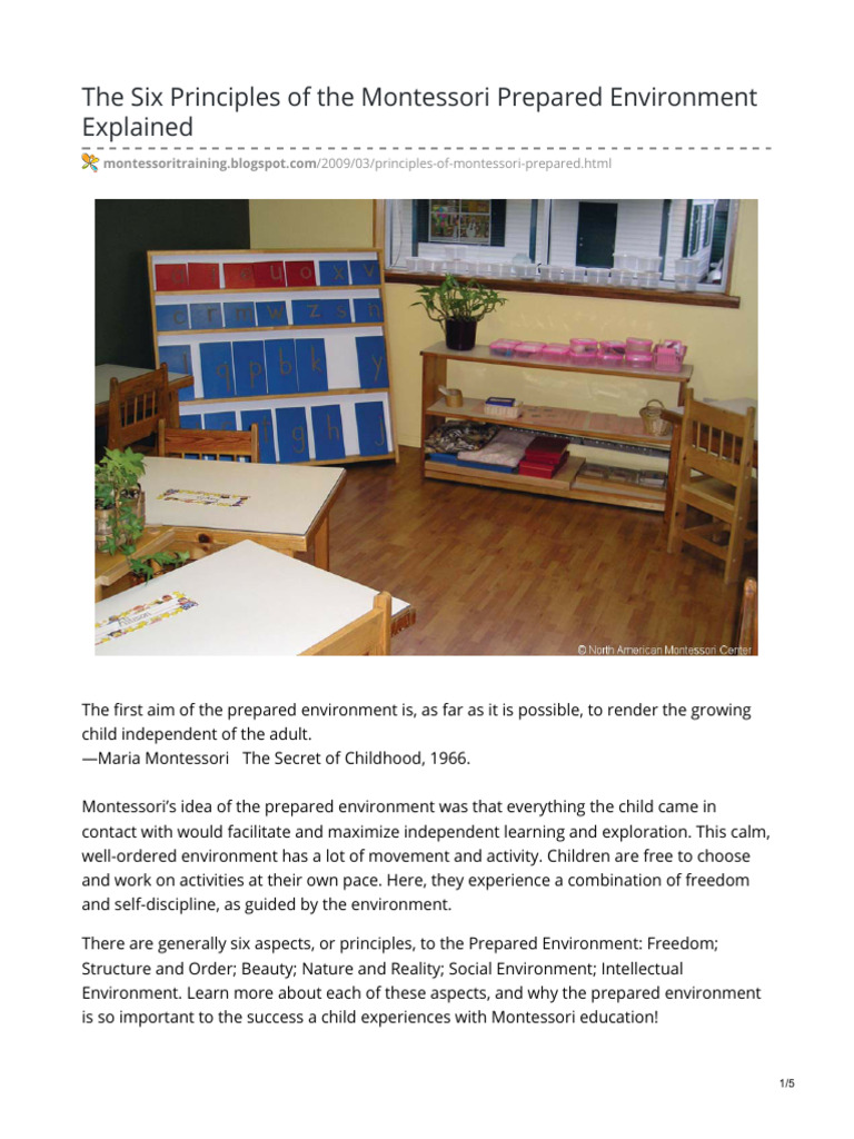Montessoritraining - Blogspot.com The Six Principles of The Montessori ...