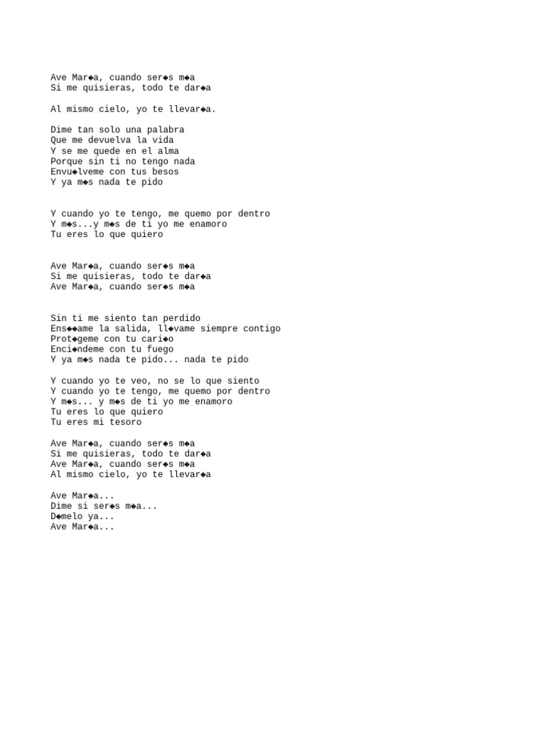 David Bisbal Karaoke - Ave Maria | PDF | Poesía