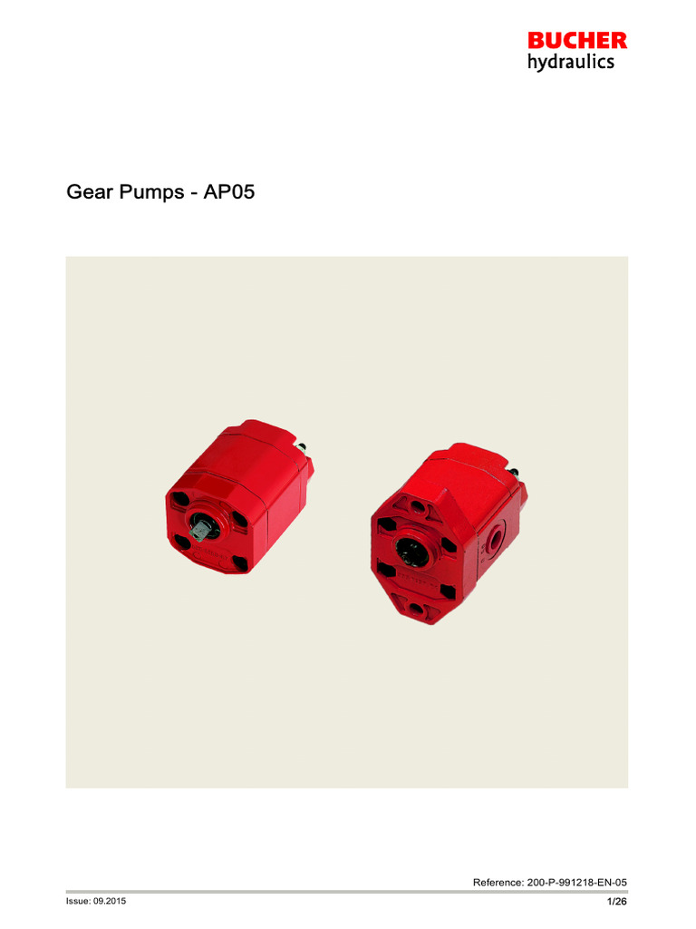 Reversible Pump - Bucher Gear Pump AP05 | PDF | Pump | Pressure