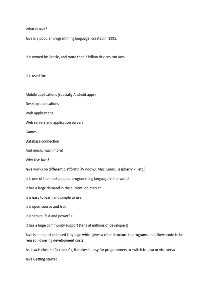 Java - Programming - Overview2 | PDF | Java (Programming Language) | Application Software