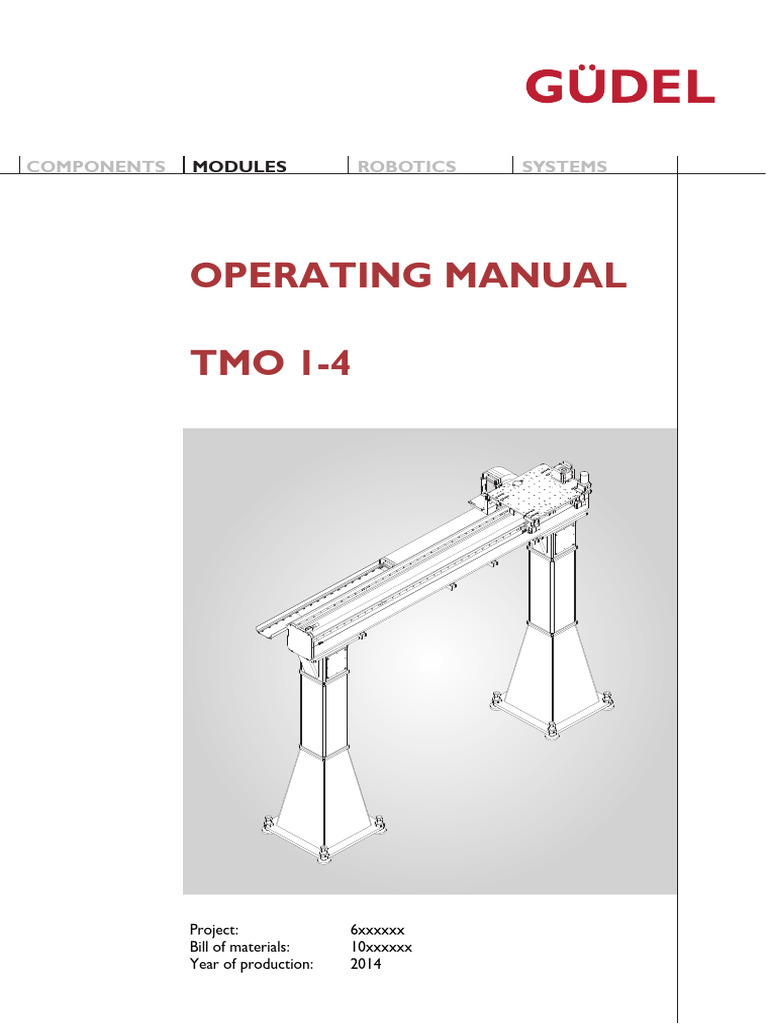 Gudel Operating Manual TMO 1-4 | Download Free PDF | Screw ...