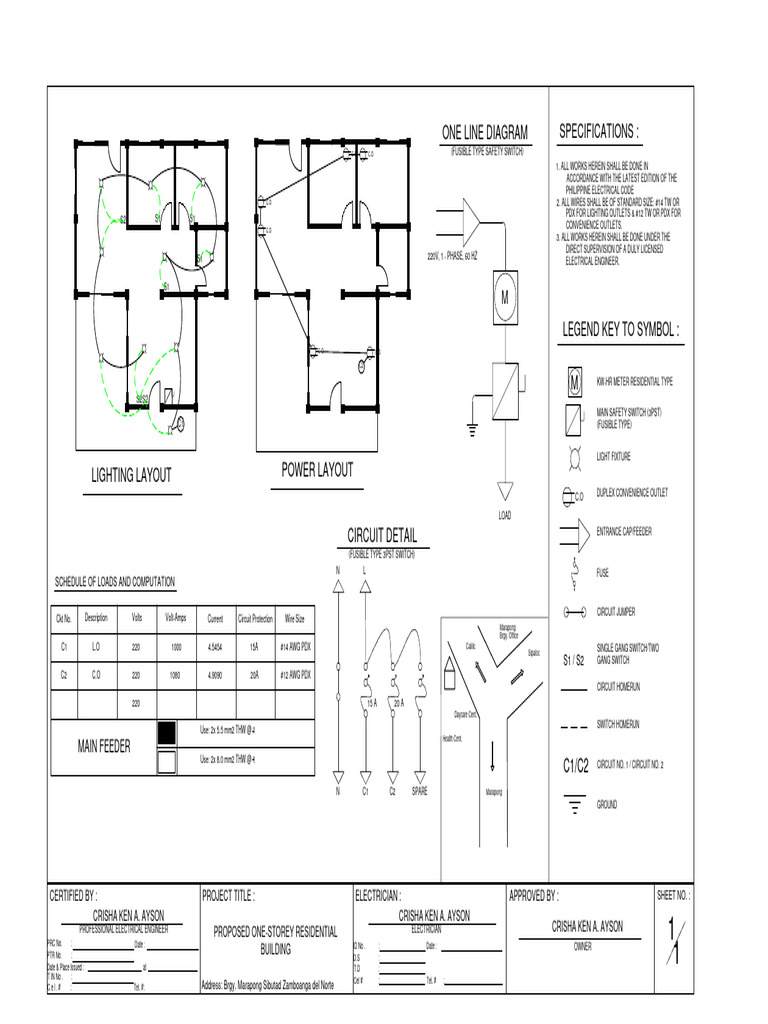 Ayson Autocad 1 | PDF | Electrical Components | Electrical Engineering