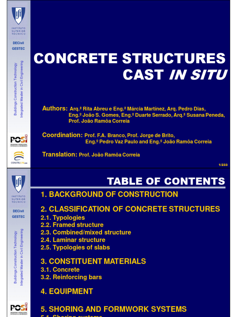 14 Concrete Structures Cast in Situ - Colour | PDF | Beam (Structure ...