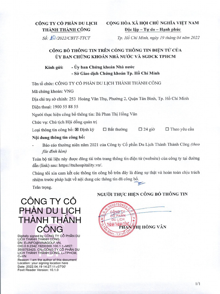 VNG - BCTN Nam 2021 | PDF