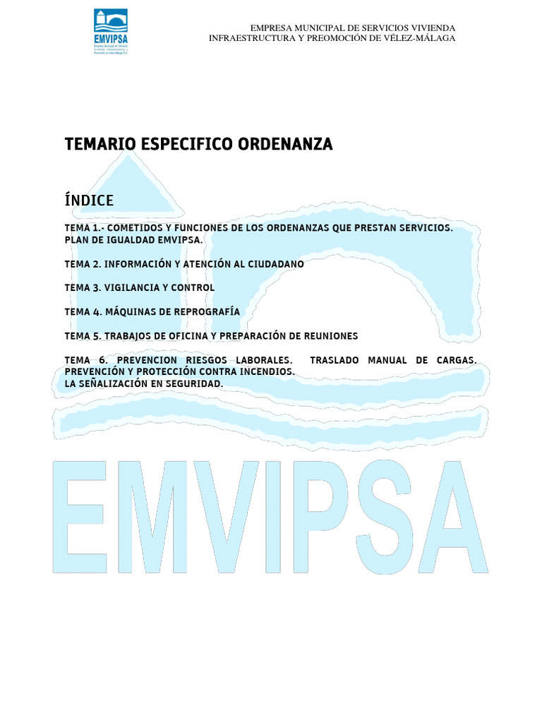 Temario Ordenanza | PDF | Comunicación | Business