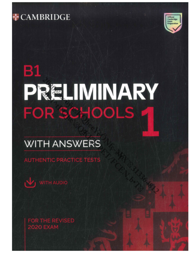B1 Preliminary For Schools 1 Pdf