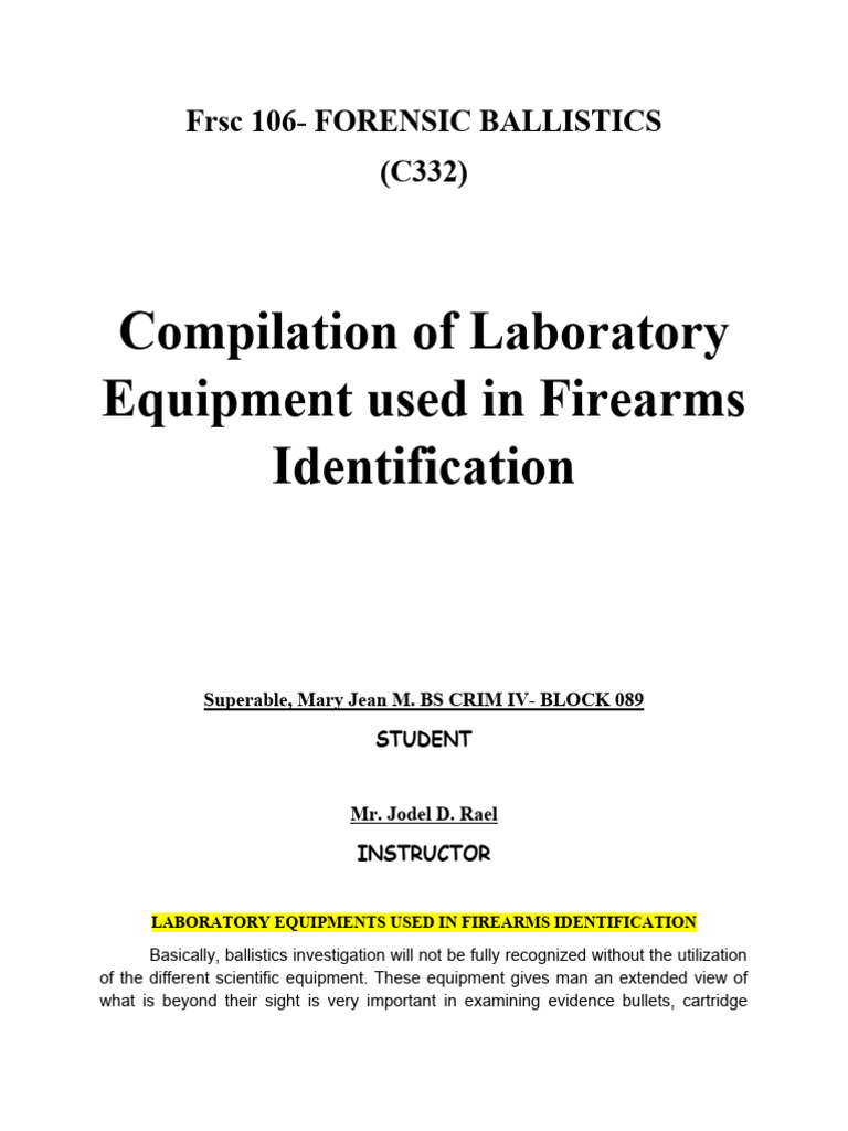 FRSC 106 FINAL REQUIREMENT | PDF | Gun Barrel | Bullet