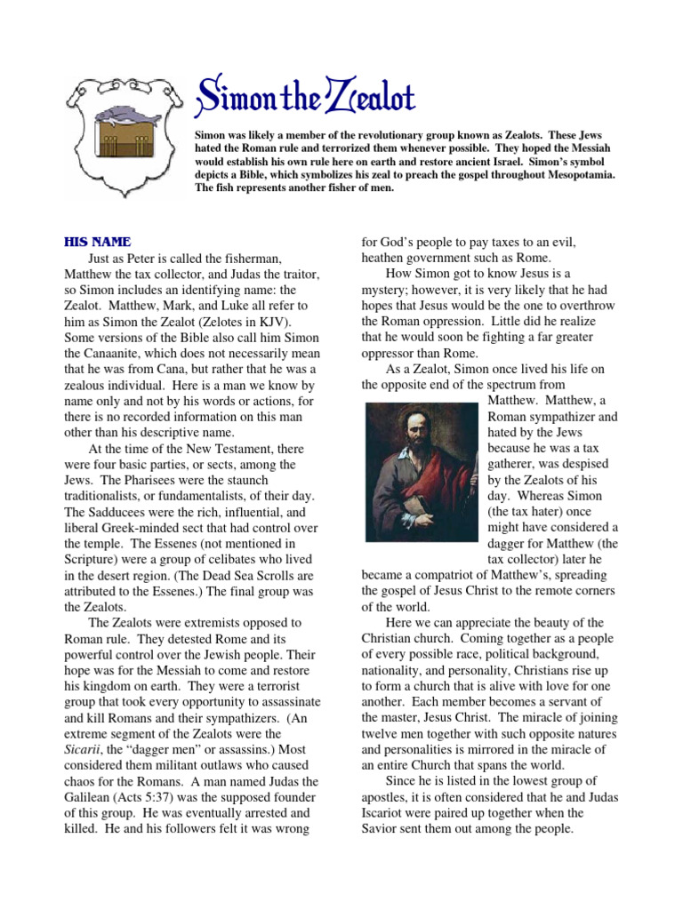 Simon the Zealot: From Rebel to Apostle | PDF | Jesus | Gospel Of Matthew