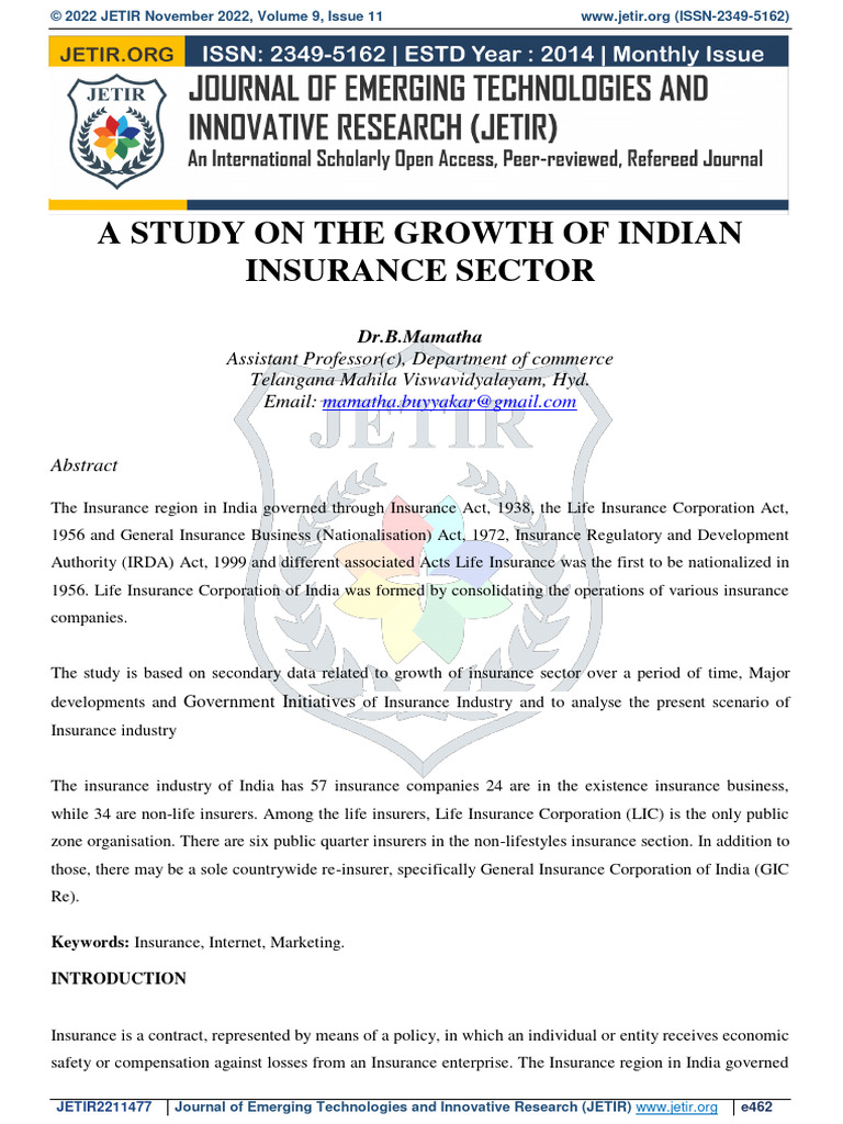 Growth of Indian Insurance Sector Analysis | PDF | Insurance | Private ...