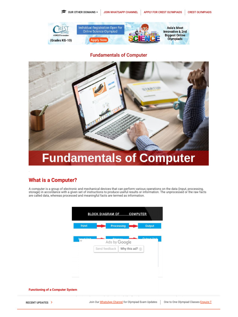 Class 9 - Fundamental of Computer - Cyber Square | Download Free PDF | Computer Data Storage ...