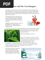 The Ant and The Grasshopper Story | PDF | Insects | Insects And Humans