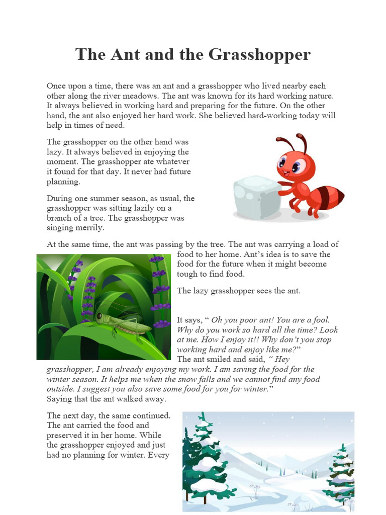 Hard Work vs. Laziness: A Fable | PDF