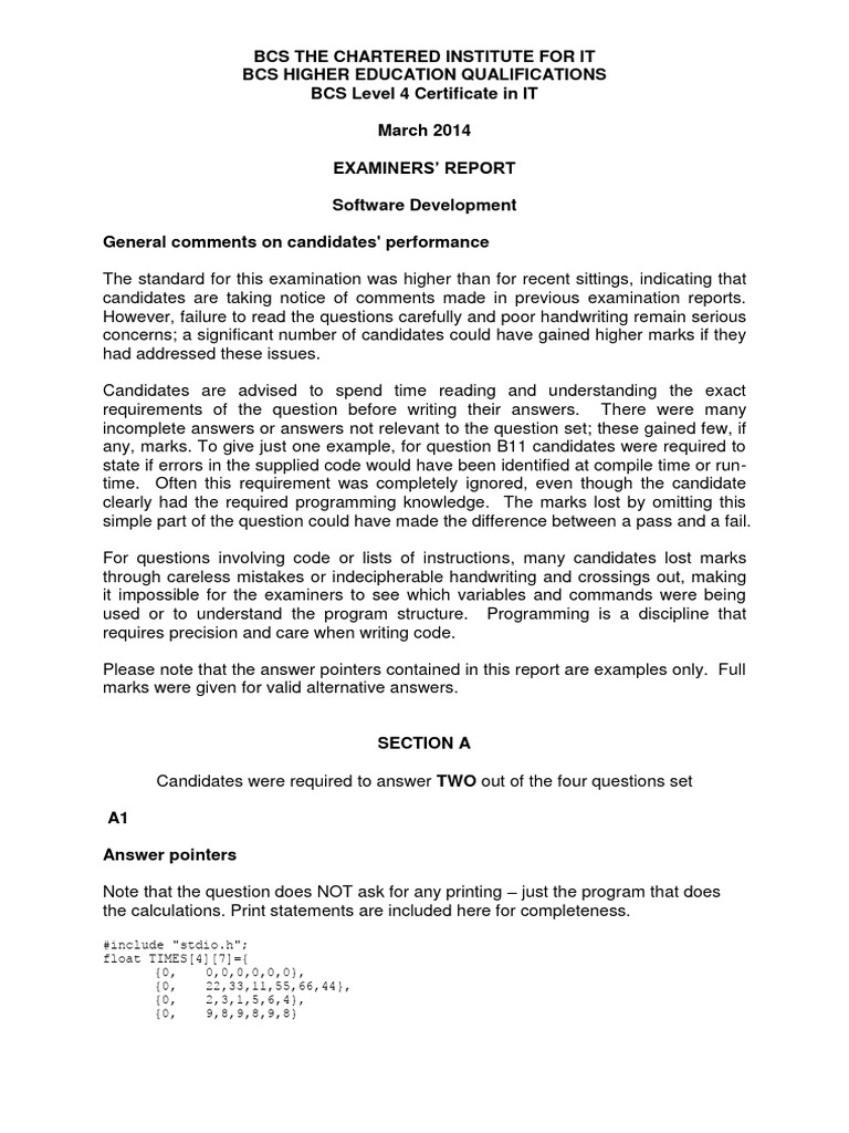 Mar 14 Certsdreport | PDF | Pointer (Computer Programming) | Question