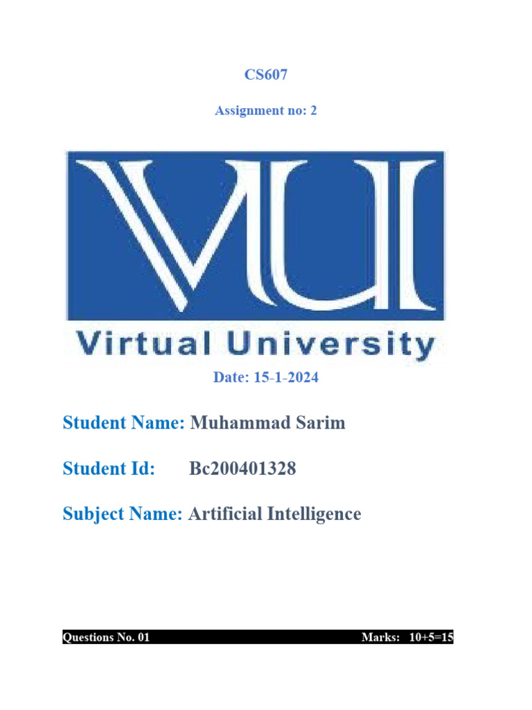 Assignment 3 | PDF | Artificial Intelligence | Intelligence (AI ... Assignment 3 | PDF | Artificial Intelligence | Intelligence (AI ...