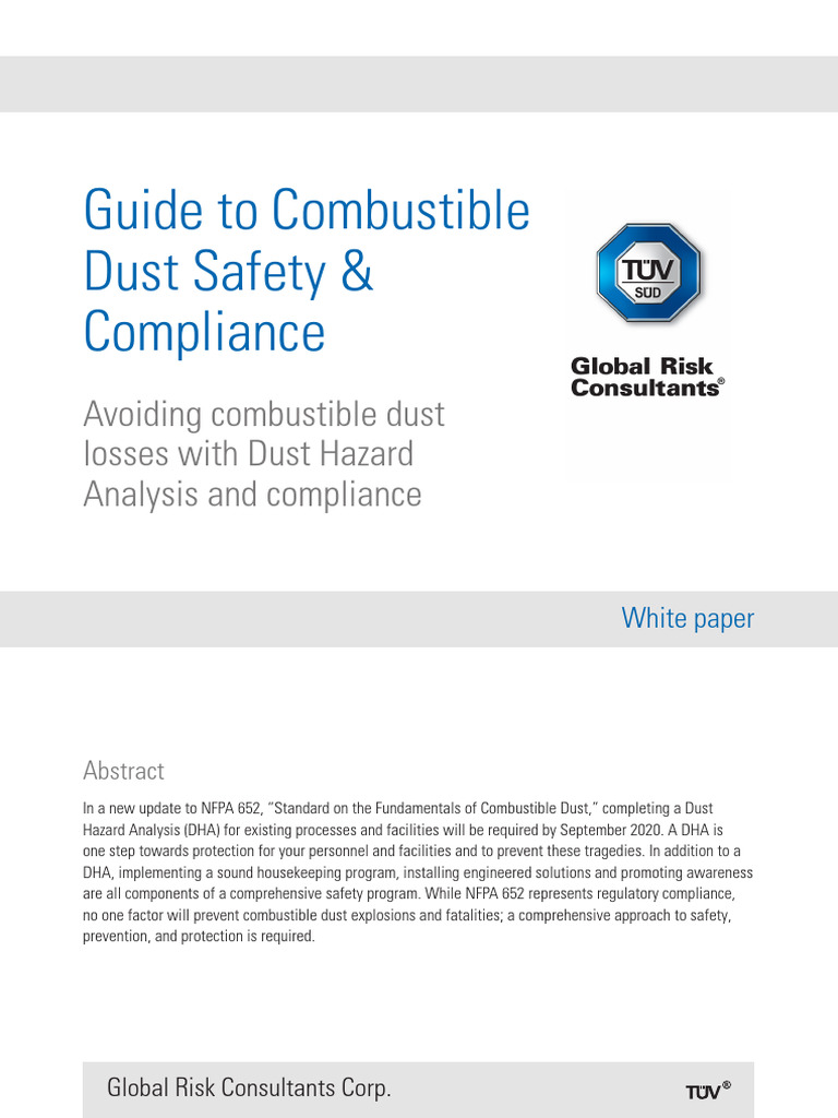 Tuvsud Dust Hazard Analysis | Download Free PDF | Dust | Housekeeping