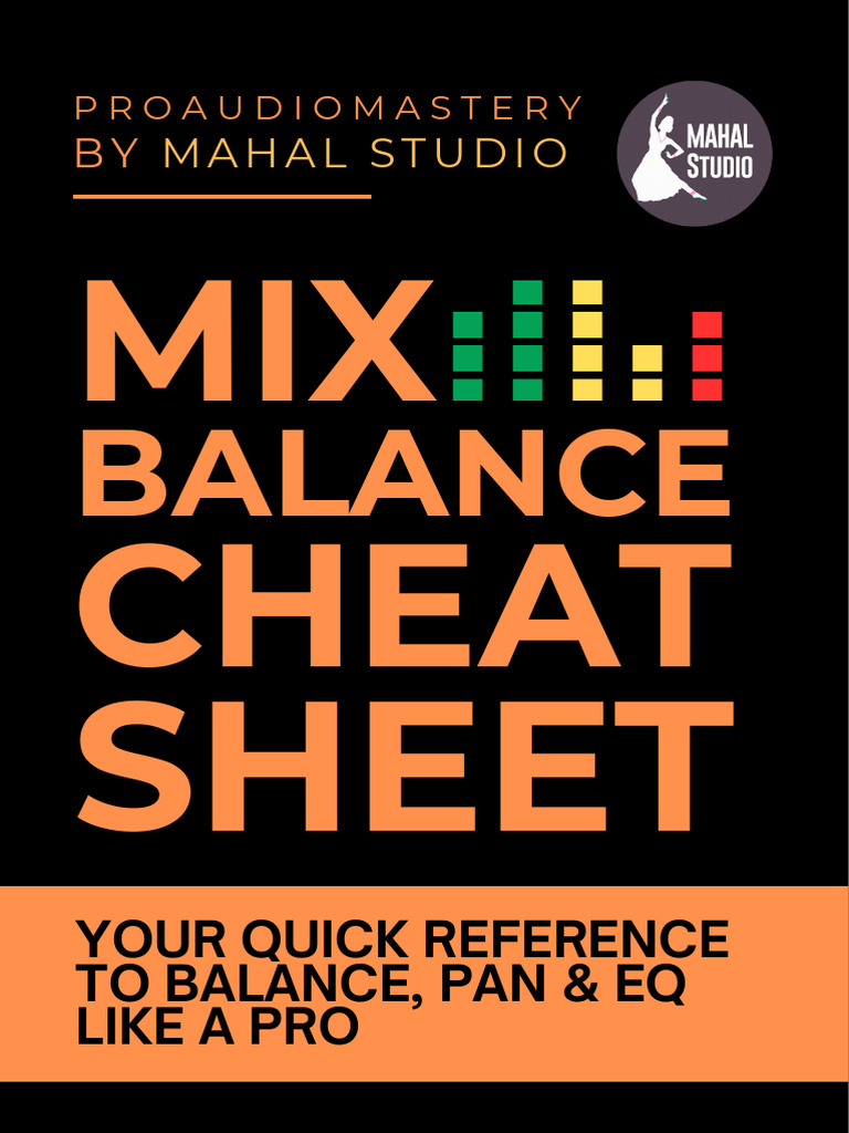 Mix Balance Cheat Sheet | PDF | Equalization (Audio) | Music Production