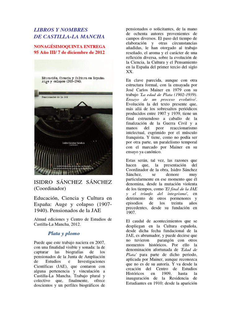 Prologo JAFlores La Sierra Contra Franco en Boletin Novedades Alfonso ...