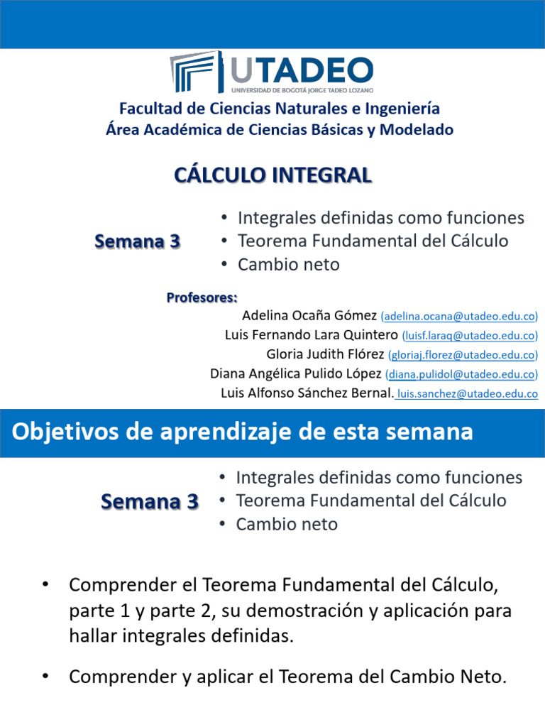Cambio Neto y Teorema del Cálculo | PDF | Integral | Cálculo