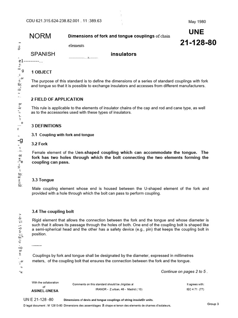 IEC 60471 - 1980 Dimensions of Clevis and Tongue Couplings of String ...