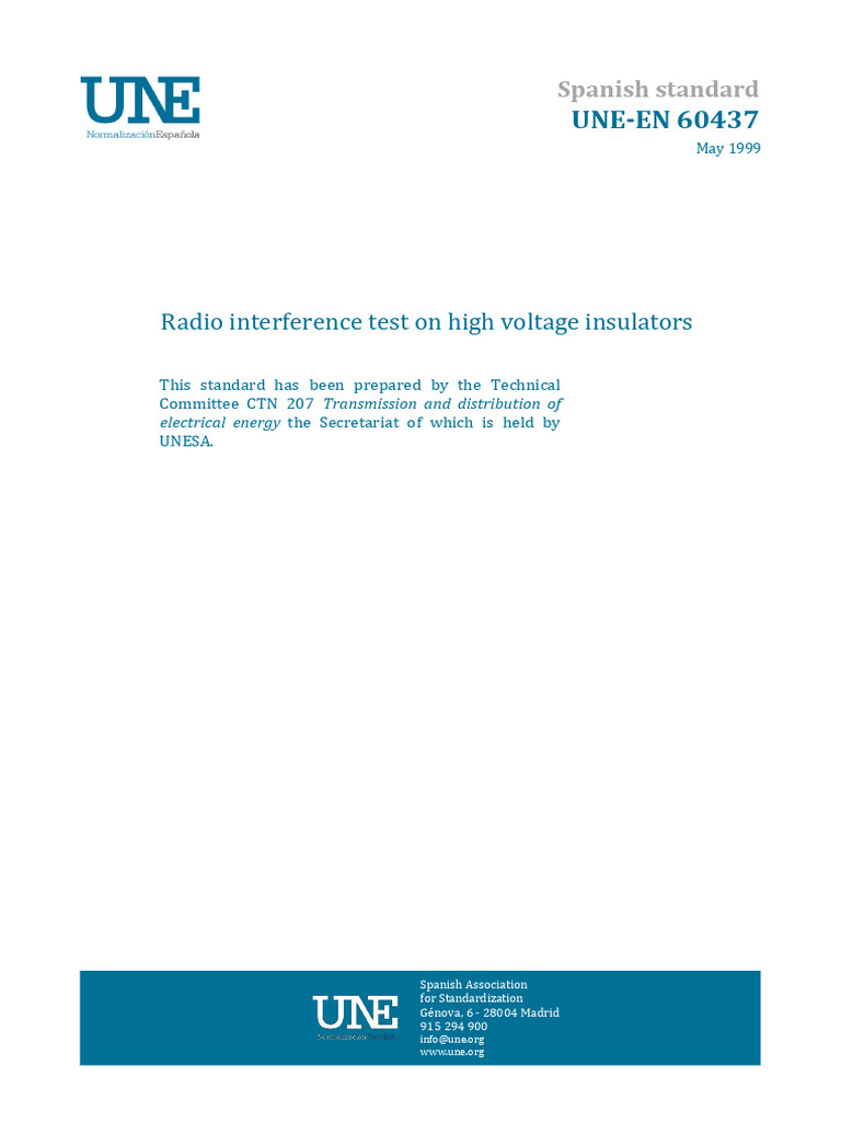IEC 60437 1999 Radio Interference Tests On High Voltage Insulators ...