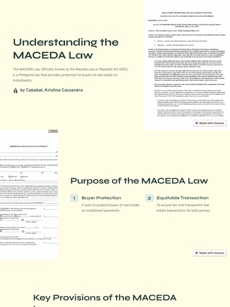 Understanding The MACEDA Law | PDF | Regulatory Compliance | Business Law