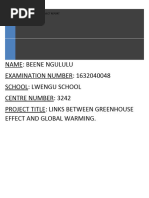 Grade 10 Greenhouse Effect and Global Warming Notes | PDF | Greenhouse ...