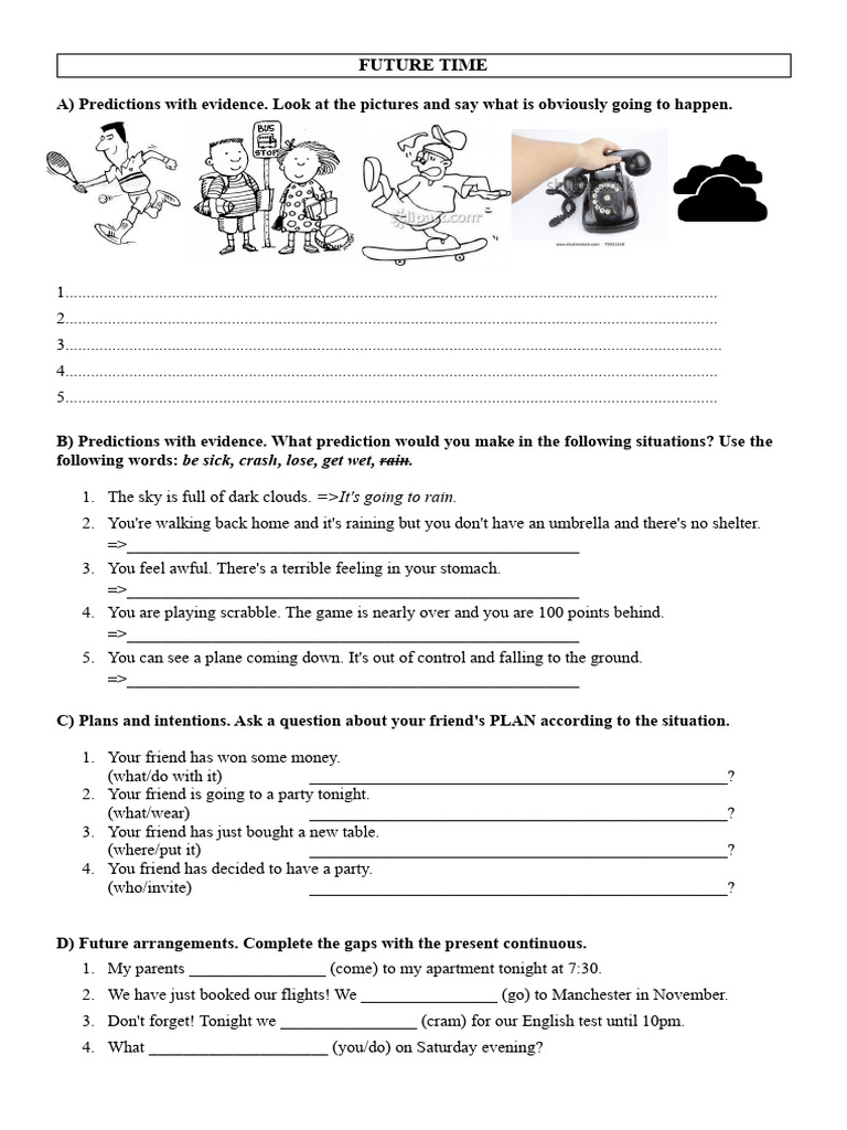 Future Time Exercises | PDF