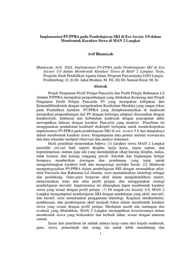 Implementasi P5 | PDF