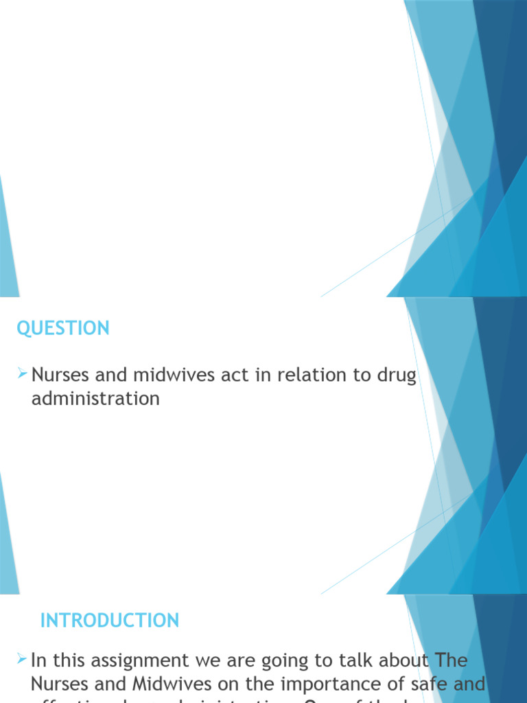 Drug Administration-Nurses Midwives Act | PDF | Nursing | Midwife