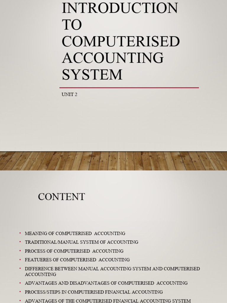 Introduction To Computerised Accounting | PDF | Embedded System | Quick ... Introduction To Computerised Accounting | PDF | Embedded System | Quick ...