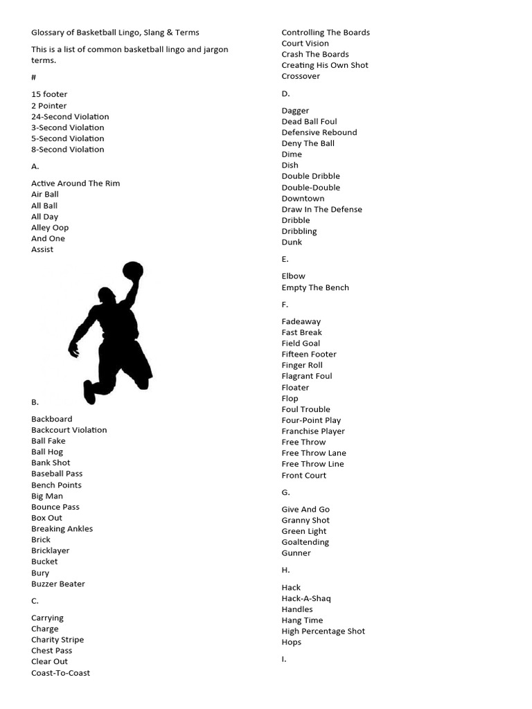 Sports Glossary | PDF | Team Sports | Athletic Sports