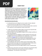 Project Report On Robert Frost | PDF | Poetry | American Poetry