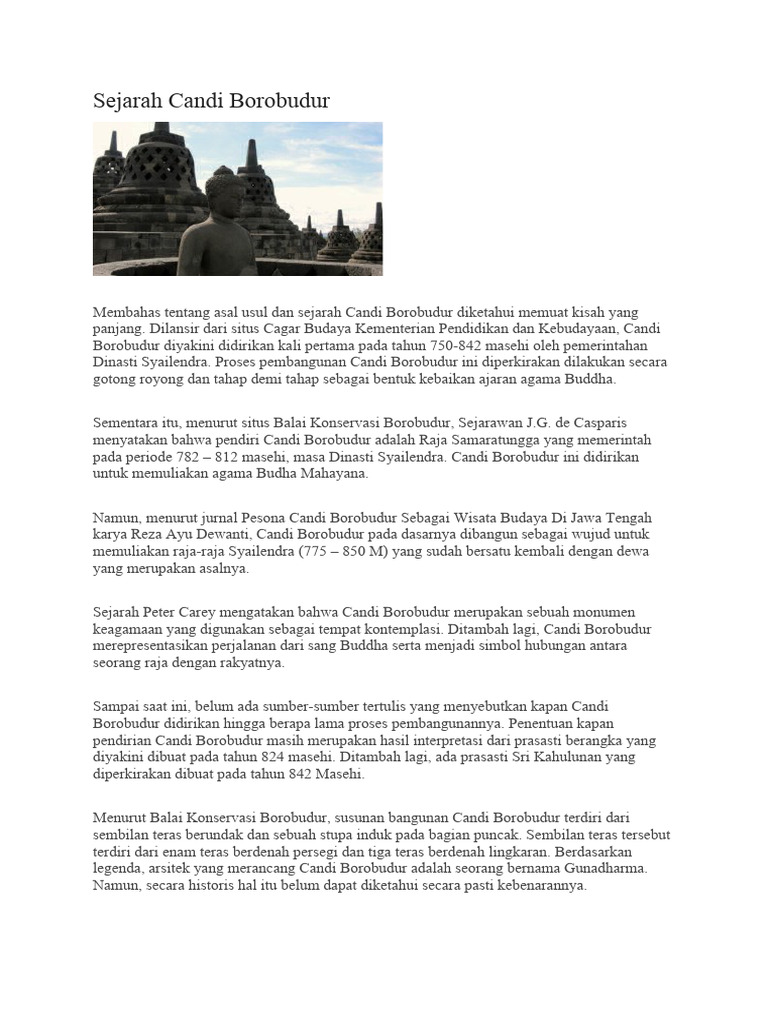 Sejarah Candi Borobudur | PDF