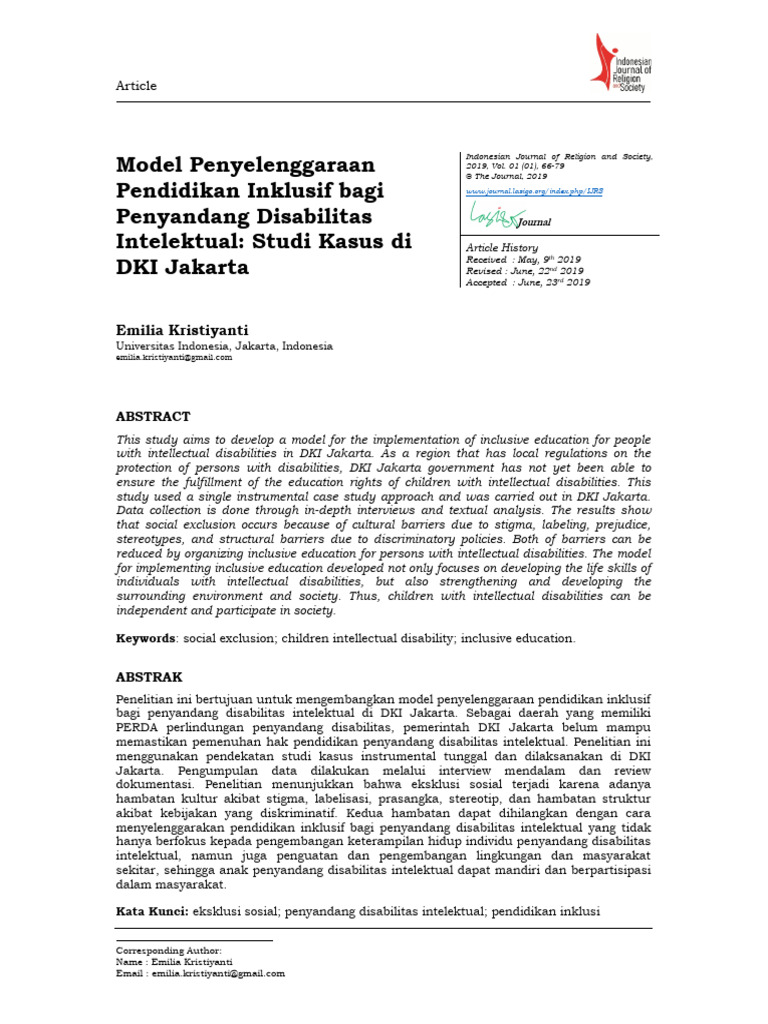 Disabilitas Intelektual 1 | PDF | Disability | Behavioural Sciences