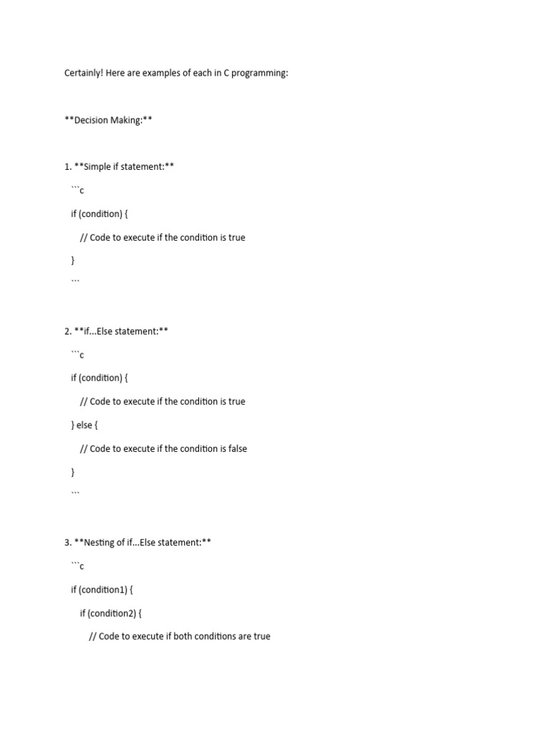 c programming c2 | PDF | Control Flow | Computer Engineering